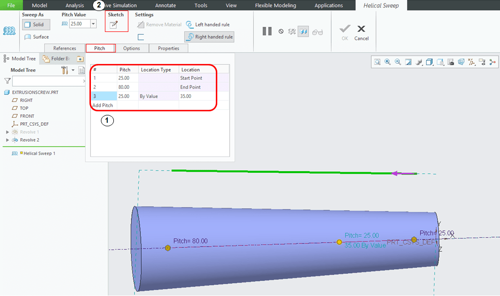 CREO PARAMETRIC 6.0 – PART DESIGN_Extrusion screw design – Computer ...