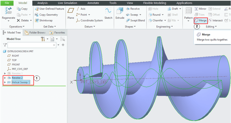 CREO PARAMETRIC 6.0 – PART DESIGN_Extrusion screw design – Computer ...