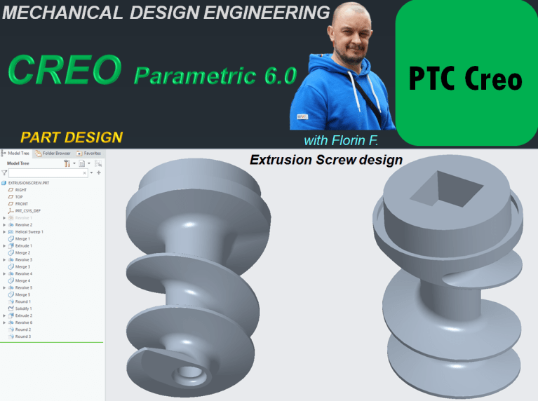 CREO PARAMETRIC 6.0 – PART DESIGN_Extrusion screw design – Computer ...