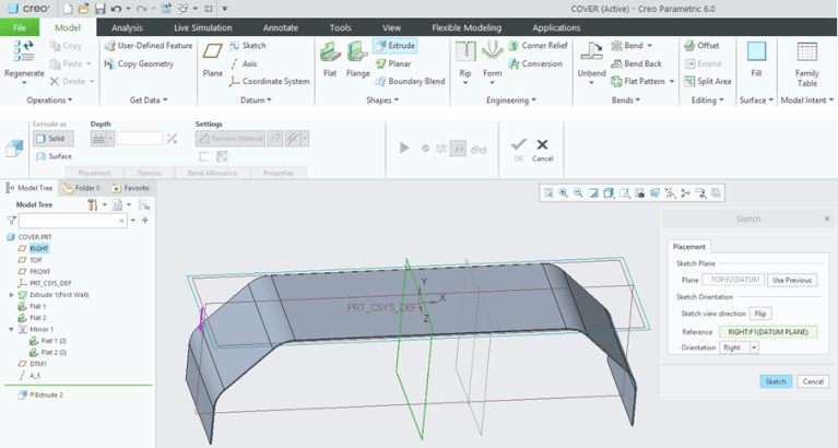 CREO PARAMETRIC 6.0 – SHEET METAL DESIGN_Sheet metal cover. – Computer ...