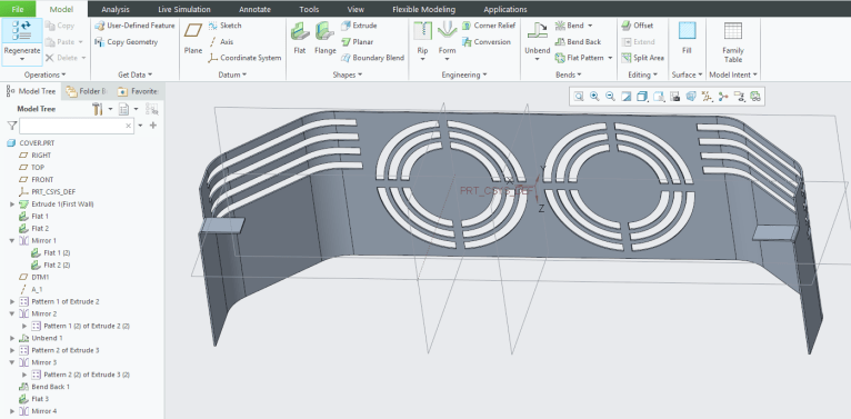 CREO PARAMETRIC 6.0 – SHEET METAL DESIGN_Sheet metal cover. – Computer ...