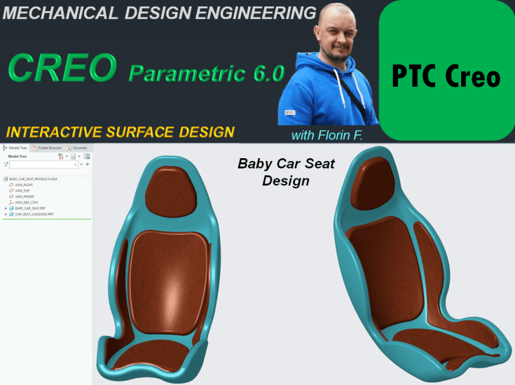 CREO PARAMETRIC 6.0 – INTERACTIVE SURFACE DESIGN_Baby Car Seat ...