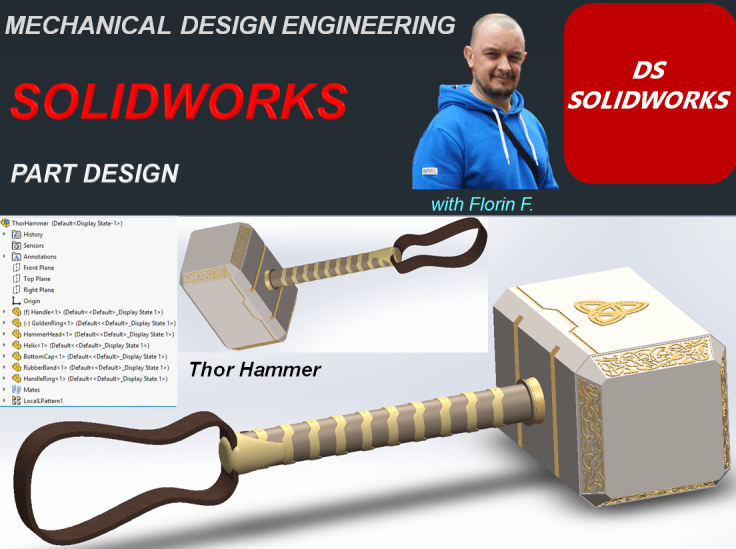 SOLIDWORKS – Thor Hammer Design – Computer Aided Design & The 118 Elements