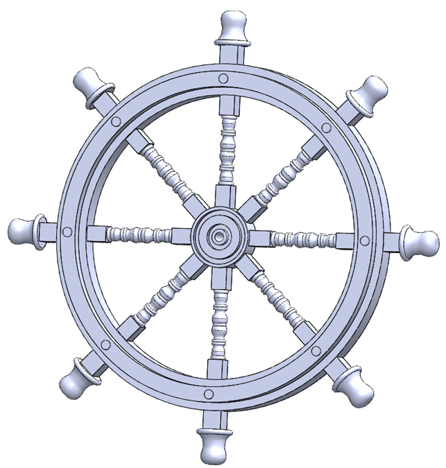 SOLIDWORKS – Pirate Ship Wheel Design – Computer Aided Design & The 118 ...